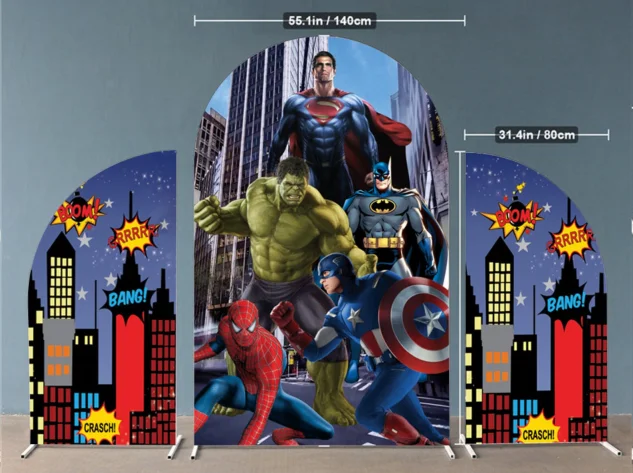 Backdrop Marvel Kid's Adults' Birthday Party Theme Background Studio ...