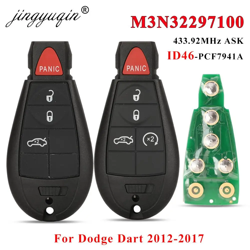 jingyuqin M3N32297100 Fobik Remote Key For Dodge Dart 2012 2013 2014 ...