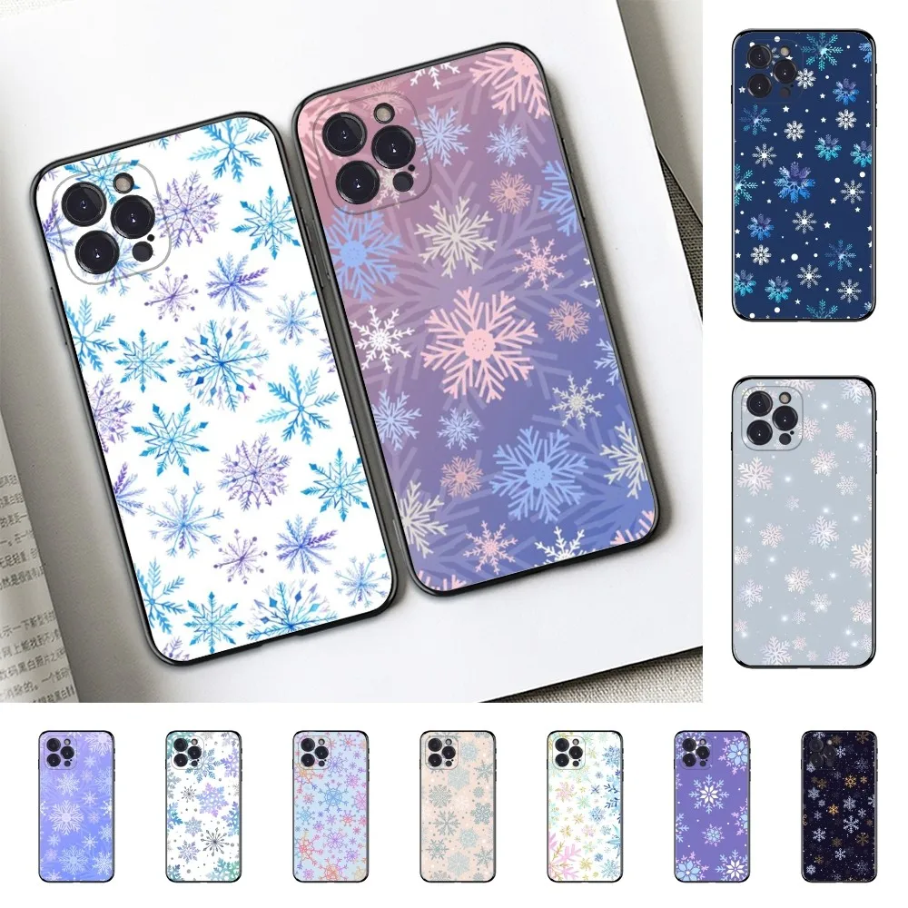 Christmas-Snowflakes-Phone-Case-For-iPhone-15-14-11-12-13-Mini-Pro-XS ...