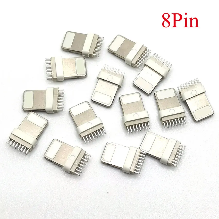 5pcs Lightning Dock 8pin 8p 8 Pin Usb Plug Male Connector Welding Data ...