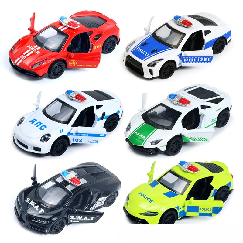 1-43-Die-cast-Alloy-Police-Car-Model-Children-s-Toy-with-Openable-Doors ...