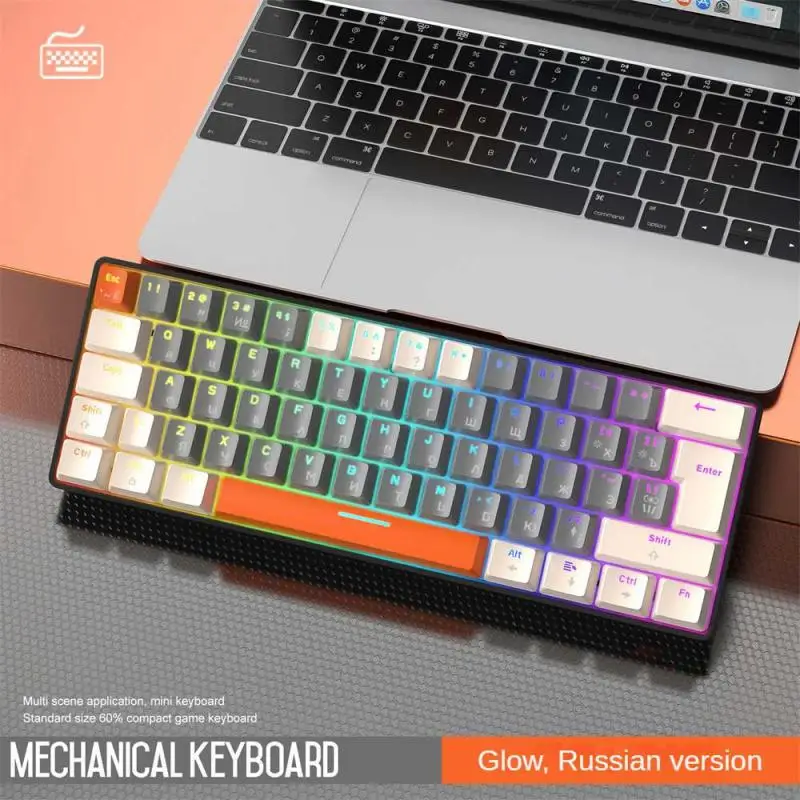 RYRA-Russian-Gaming-RGB-Backlit-Mechanical-Keyboard-Wired-PC-Gamer ...