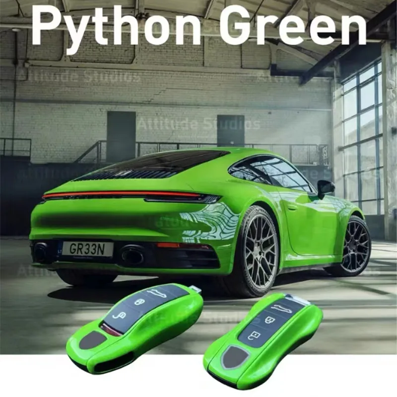 Python-Green-Key-Case-Fob-Cover-Fashion-Modified-For-Porsche-Cayenne ...