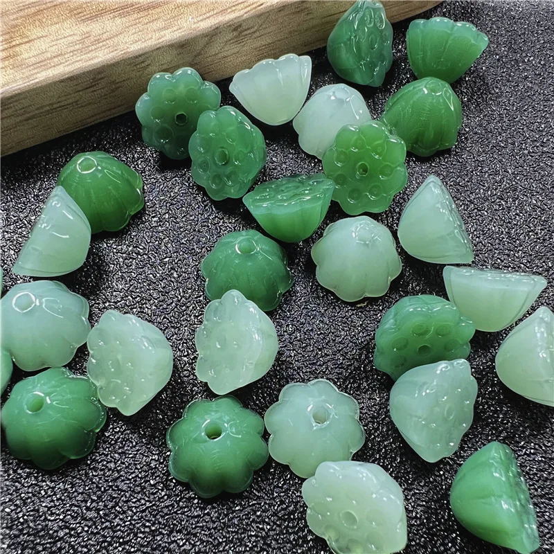 Pengzi-cuentas-de-cristal-de-Jade-de-imitaci-n-abalorios-de-Jade-verde ...
