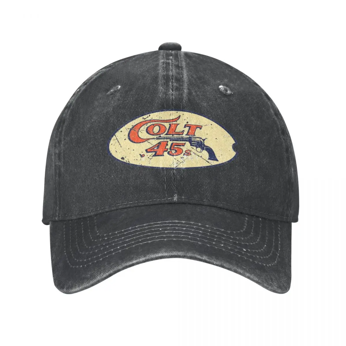 Houston-Colt-45-Gun-Texas-Unisex-Style-Baseball-Cap-Distressed-Washed ...