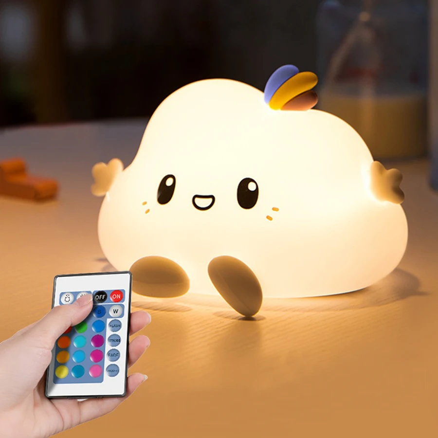 Colorful-Cloud-Silicone-Night-Light-Touch-Sensor-USB-Rechargeable-Room ...