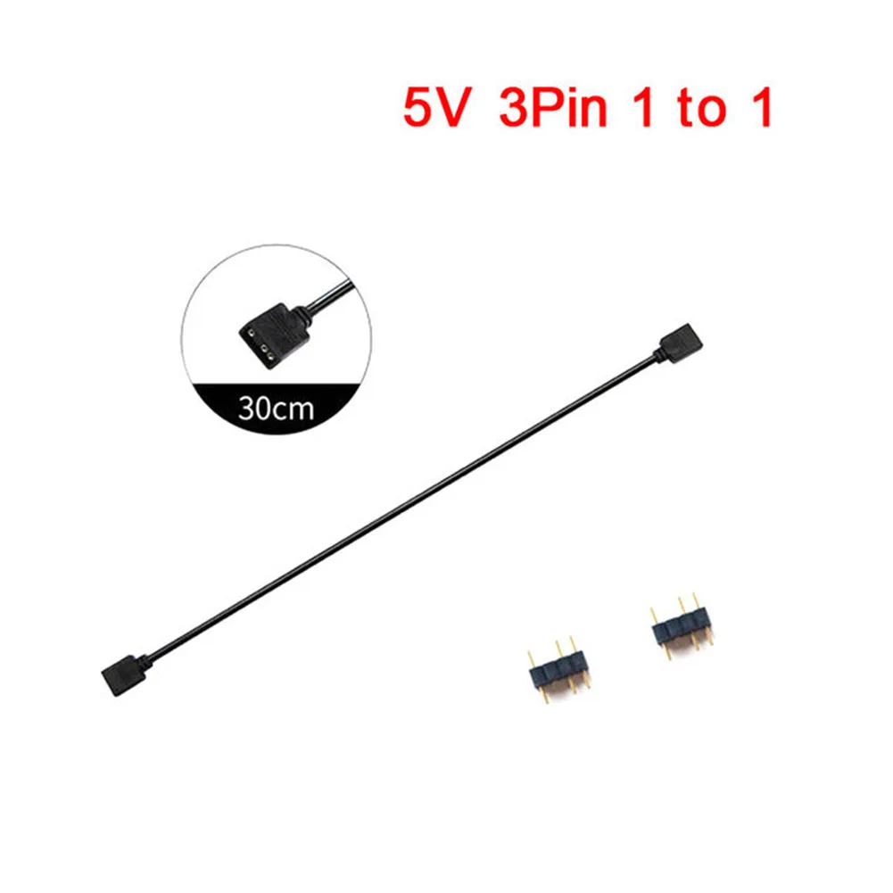5V 3 Pin Computer Motherboard Extension Cable 12V 4Pin RGB / 5V 3Pin ...