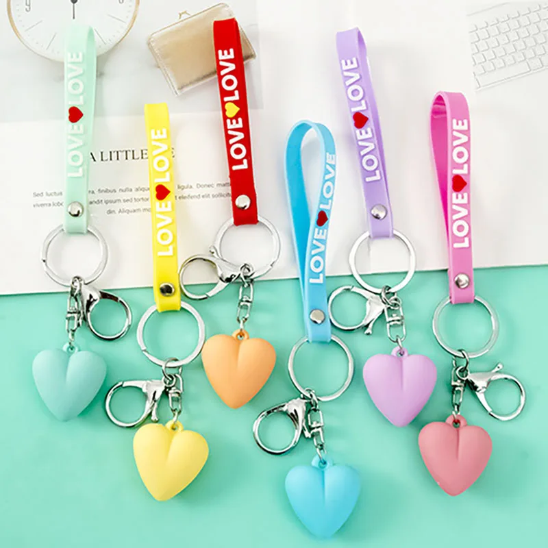Creative-Personality-Cute-Little-Love-Heart-Keychain-Adorable-Key-Chain ...