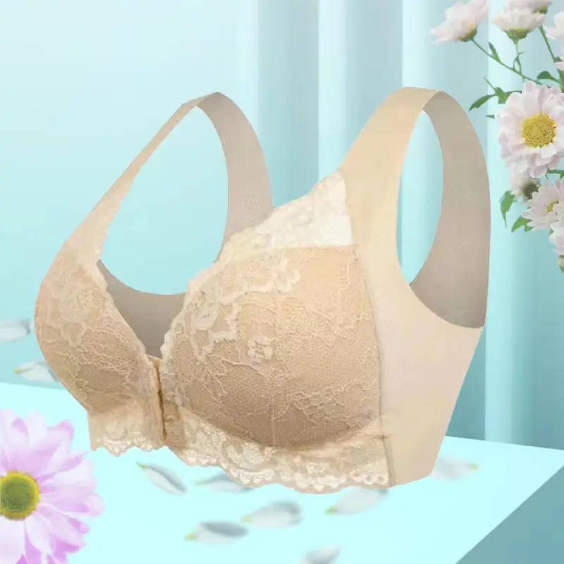 Us-front-open-button-vest-bra-large-size-sexy-lace-no-bra-back ...