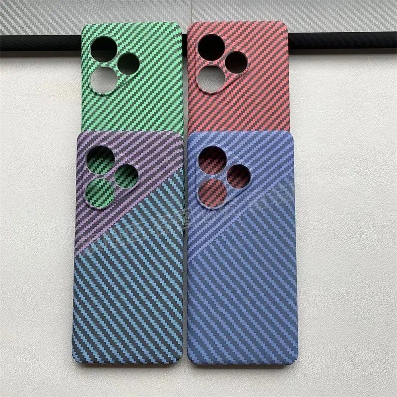 For Realme GT 6 GT6 6T Neo6 SE 5G Case Luxury Carbon Fiber Stripe Skin ...