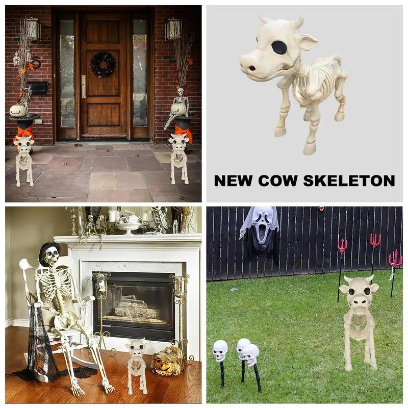 2023 Halloween Cow Horse Skeleton Tricky Graveyard Resin Cow Skull ...