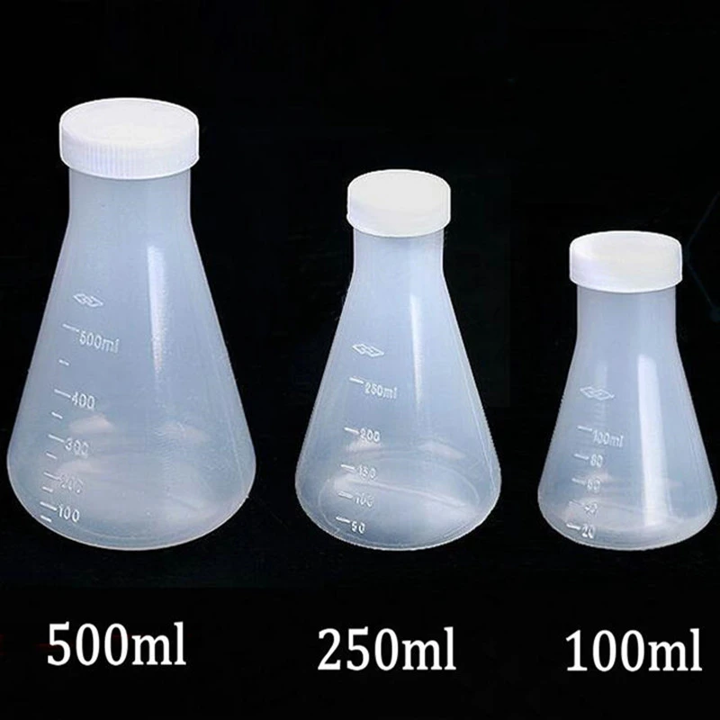 Free Shipping 100ml/250ml/500ml Plastic Erlenmeyer Flask, Conical Flask ...