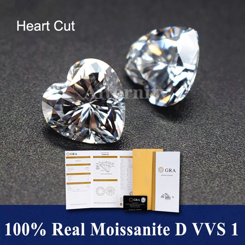 Heart-Cut-Moissanite-Stones-1-0ct-Pass-Diamond-Tester-Pen-GRA ...