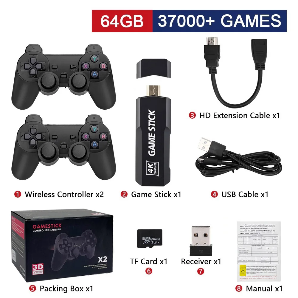 GD10-Pro-Retro-Video-Game-Stick-X2-Plus-4K-Game-Stick-128G-Built-in ...