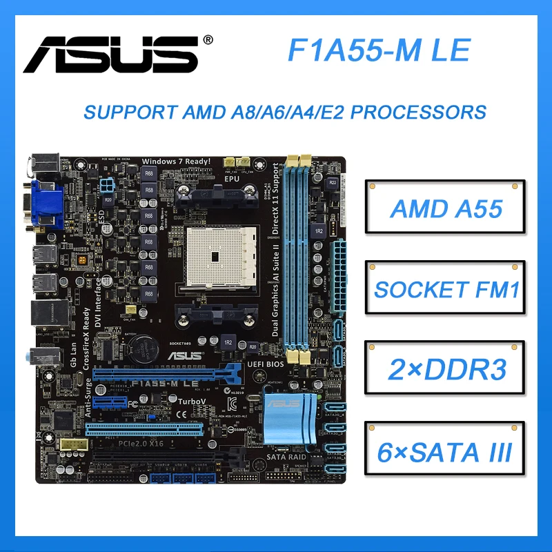 Socket Fm1 Asus F1a55-m Desktop Motherboard Amd A55 Ddr3 Hp - AliExpress