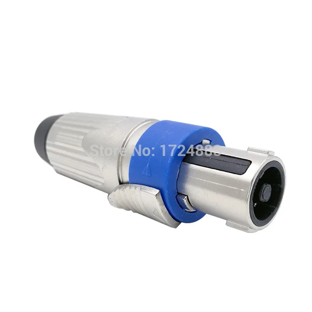 Metal Led stage power connector audio plug 4 pin speaker speaker male ...