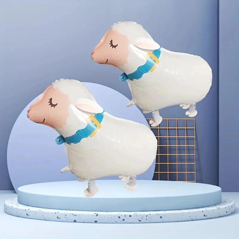 Cute-Cartoon-Walking-Sheep-Balloons-Animals-Lamb-Aluminum-Foil-Balloons ...