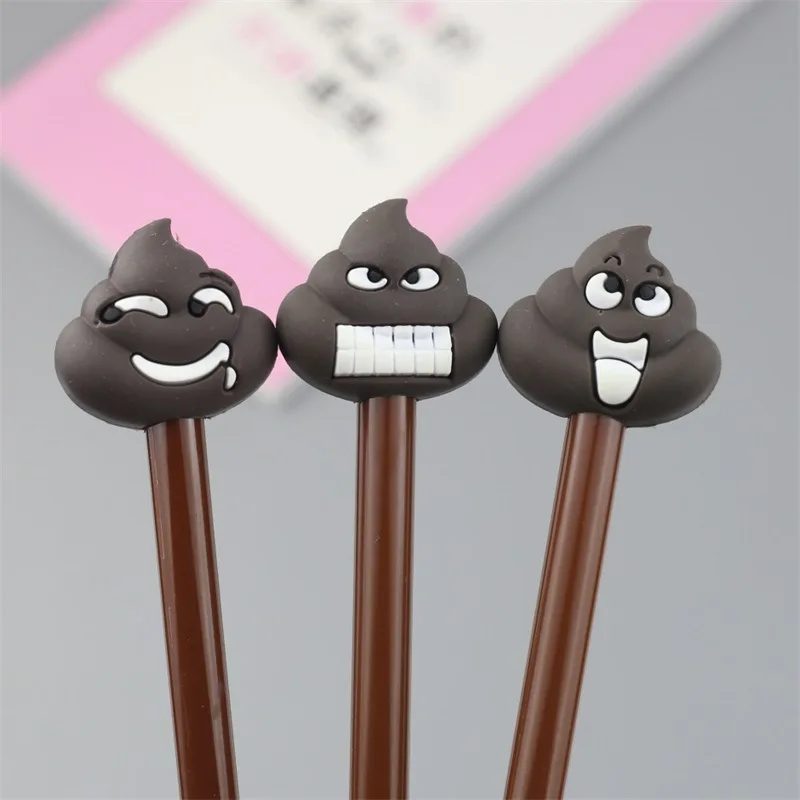 12-60-Pcs-Creative-Manure-Bucket-Gel-Pen-Cartoon-Cute-Shape-Gel-Pen ...