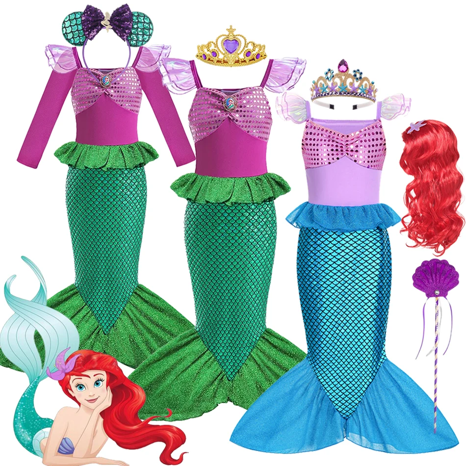 Disney-Little-Mermaid-Ariel-Princess-Dress-Baby-Girls-Cosplay-Costumes ...