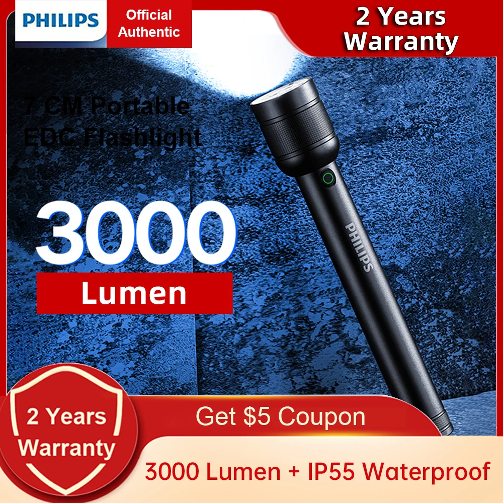 Philips-Bright-Flashlight-3000-Lumen-Rechargeable-Flashlights-with ...