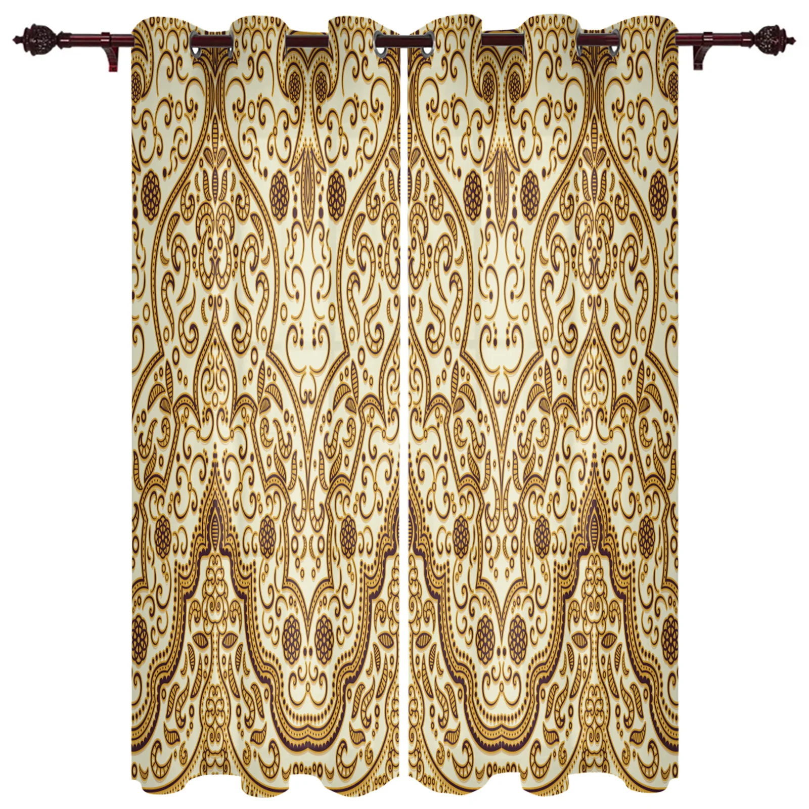 Rideaux-de-fen-tre-de-style-antiquit-s-d-art-arabe-salon-chambre-d ...