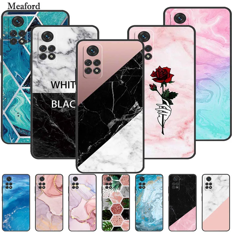 For-Xiaomi-Redmi-Note-11-Case-Marble-Silicone-TPU-Soft-Back-Cover-Phone ...
