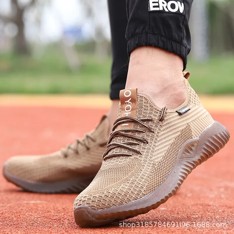 Men's Safety Work Shoes Breathable Steel Toe Anti Slip Wear Resistant ...
