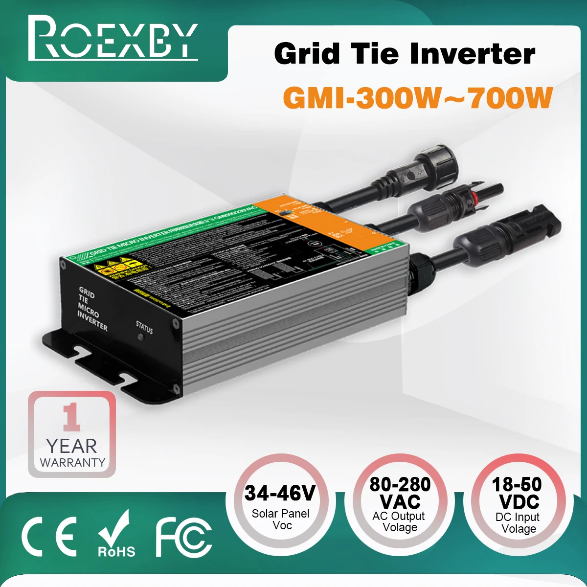 Micro inversor de la serie GMI con MPPT para sistema de conexión a red Solar PV 300W 350W 500W ...