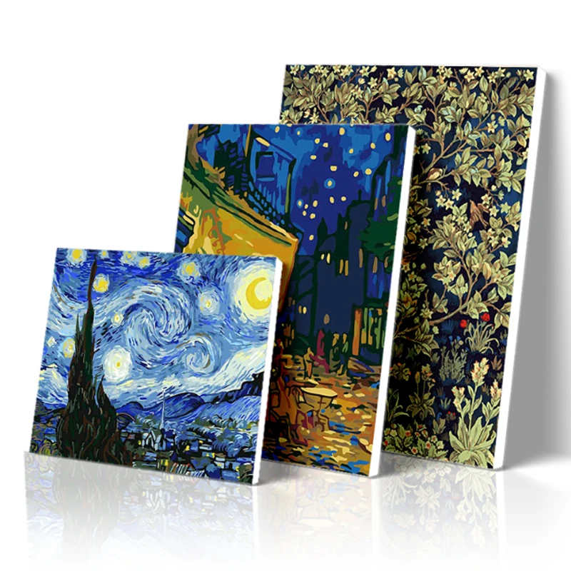 GATYZTORY-DIY-Painting-By-Numbers-Kit-Flowers-Famous-Picture-Frameless ...