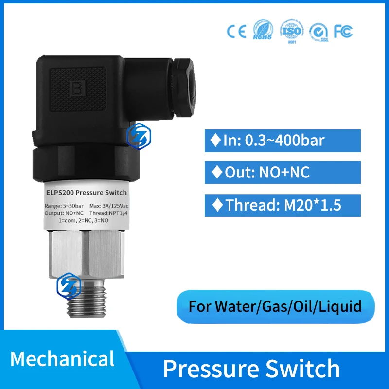 0-3-400Bar-Adjustable-Pressure-Switch-Mechanical-Pressure-Switch ...