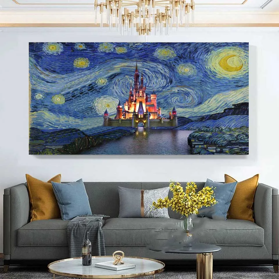 Disney Diamond Painting Diy Cross Stitch Embroidery Vincent van Gogh ...