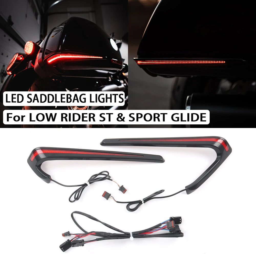 Motorcycle-Smoke-Tracer-Rear-Saddlebag-LED-Turn-Brake-Lights-FOR-Harley ...