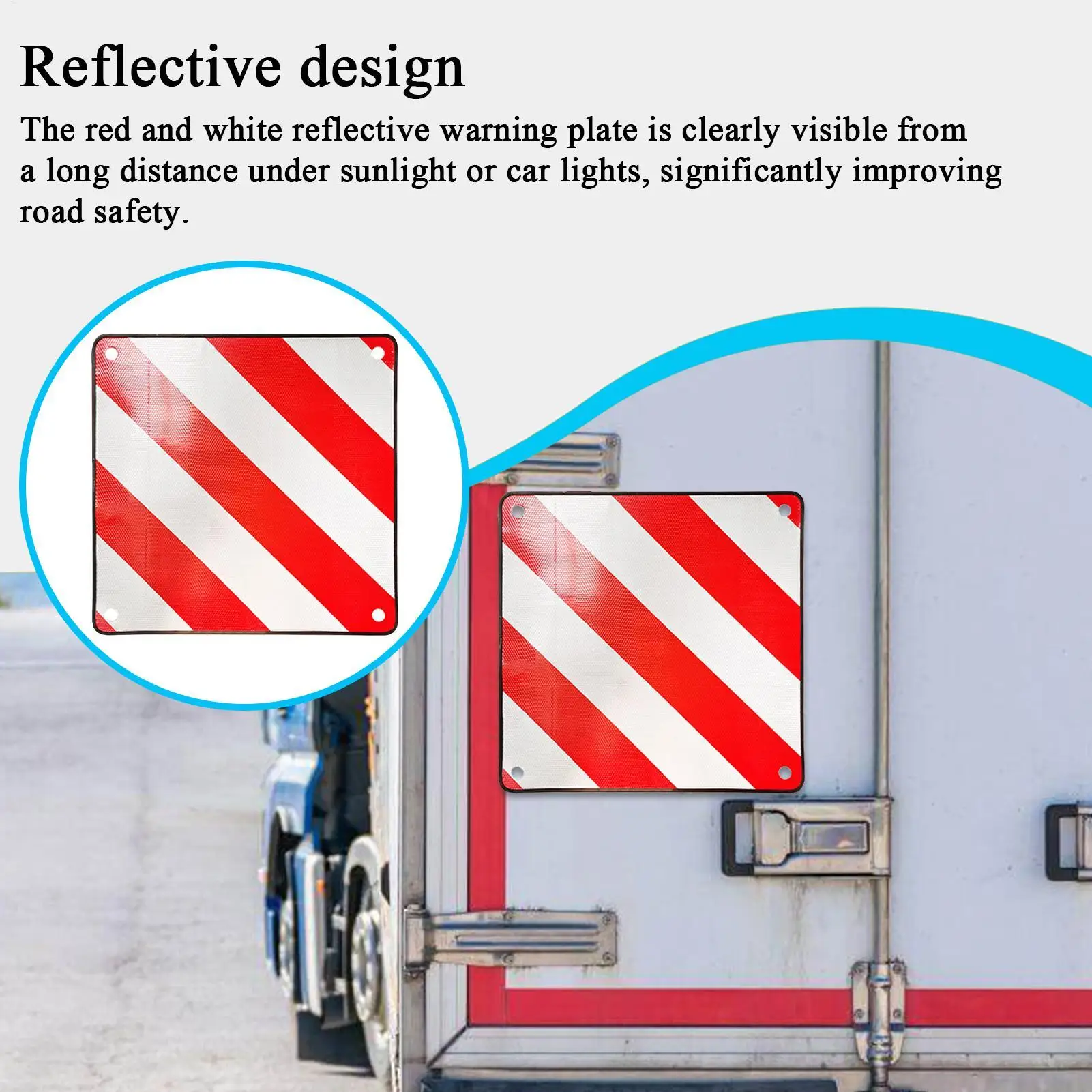 Security Sign Safety Sign Warning Board Red White Square Reflective ...