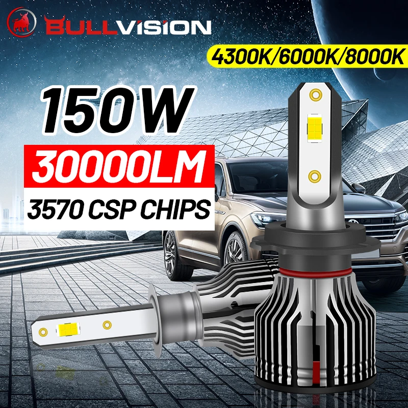 Bullvision-H7-H4-H11-LED-Headlights-30000LM-H1-H8-H9-9005-9006-HB3-HB4 ...