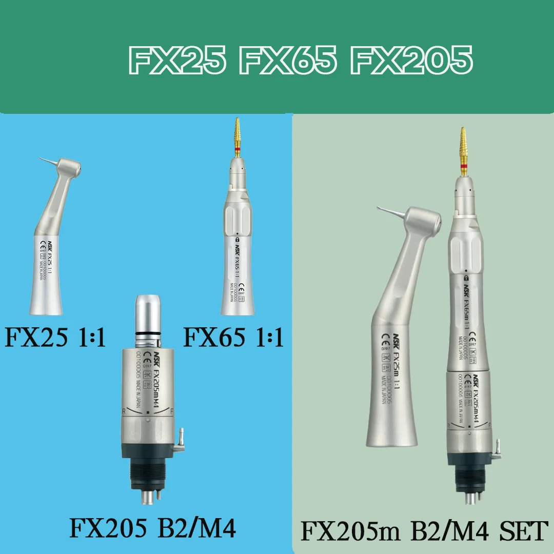 NSK FX25 FX65 pieza de mano de baja velocidad Dental 1:1 Mini cabezal ...