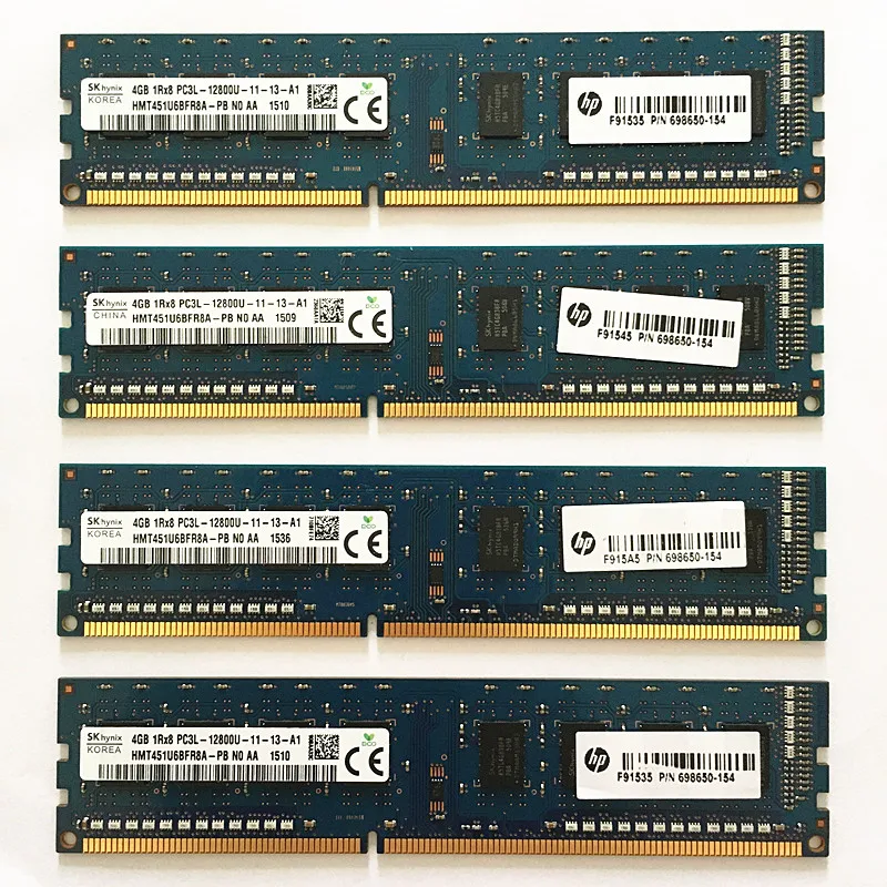 SK hynix DDR3 RAMS 4GB 1600MHz Desktop memory DDR3 4GB 1Rx8 PC3L-12800U ...