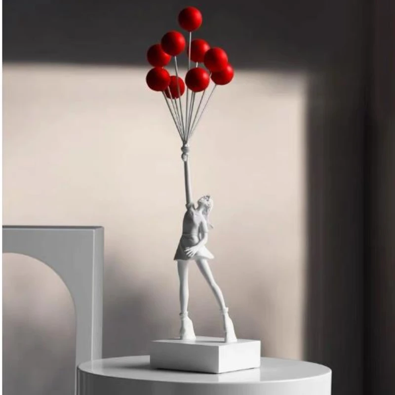 Luxurious Balloon Girl Statues Banksy Flying Balloons Girl Art ...