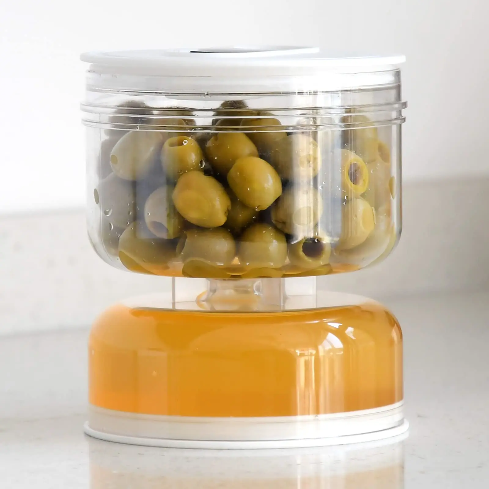 Picles Jar Dispensador Seco E Molhado Picles E Azeitonas Ampulheta ...
