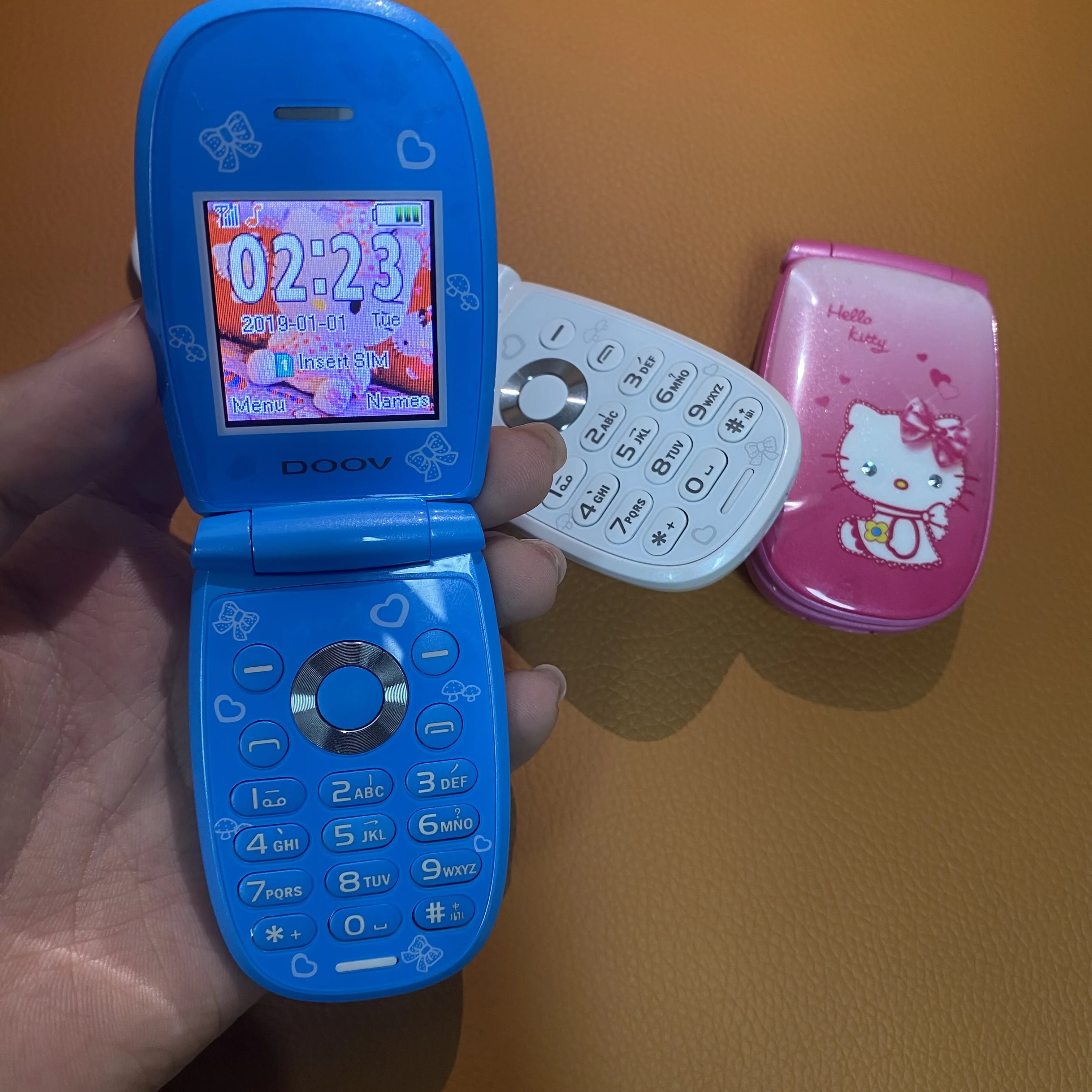 Sanrio-Kawaii-Hello-Kitty-Flip-Phone-Female-Ultra-small-Mobile-Version ...