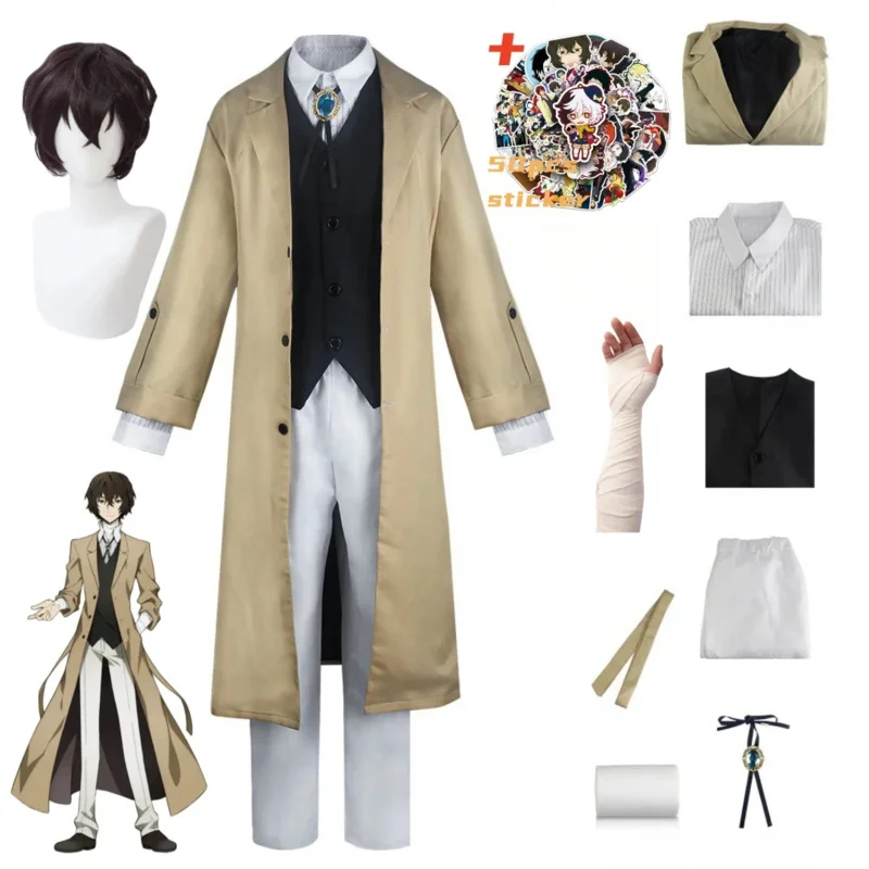 Disfraz-de-Cosplay-de-Anime-Bungo-Stray-Dogs-Dazai-Osamu-Chaqueta-larga ...