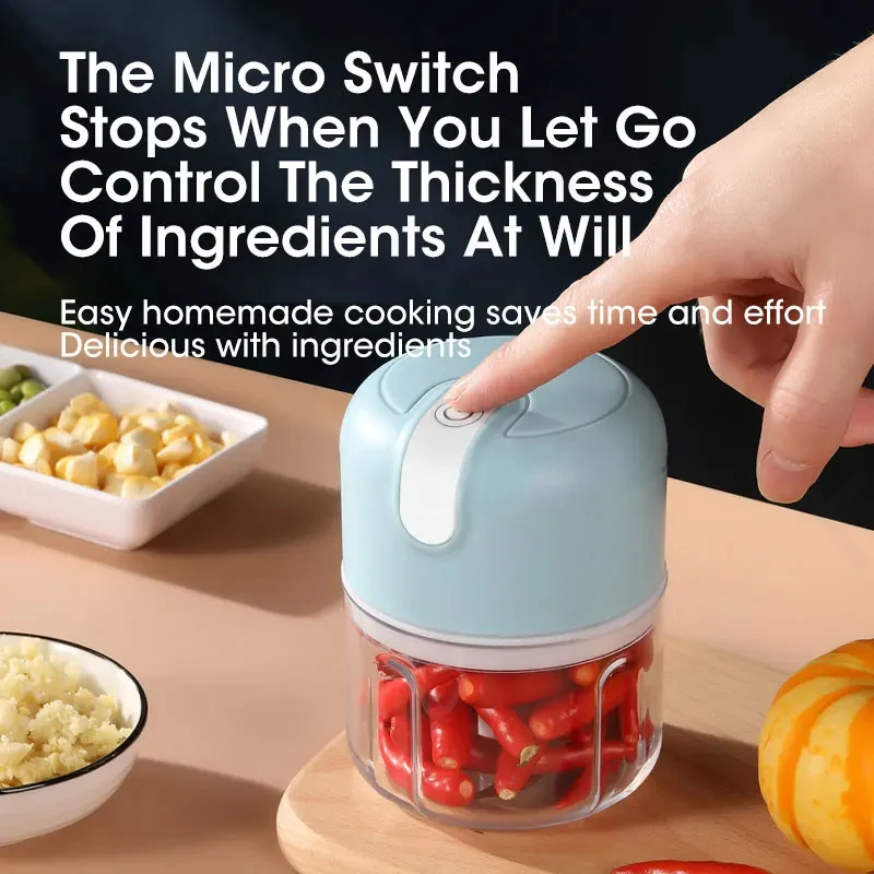 Electric-Garlic-Masher-Portable-Chopper-Multi-Function-Meat-Grinder ...