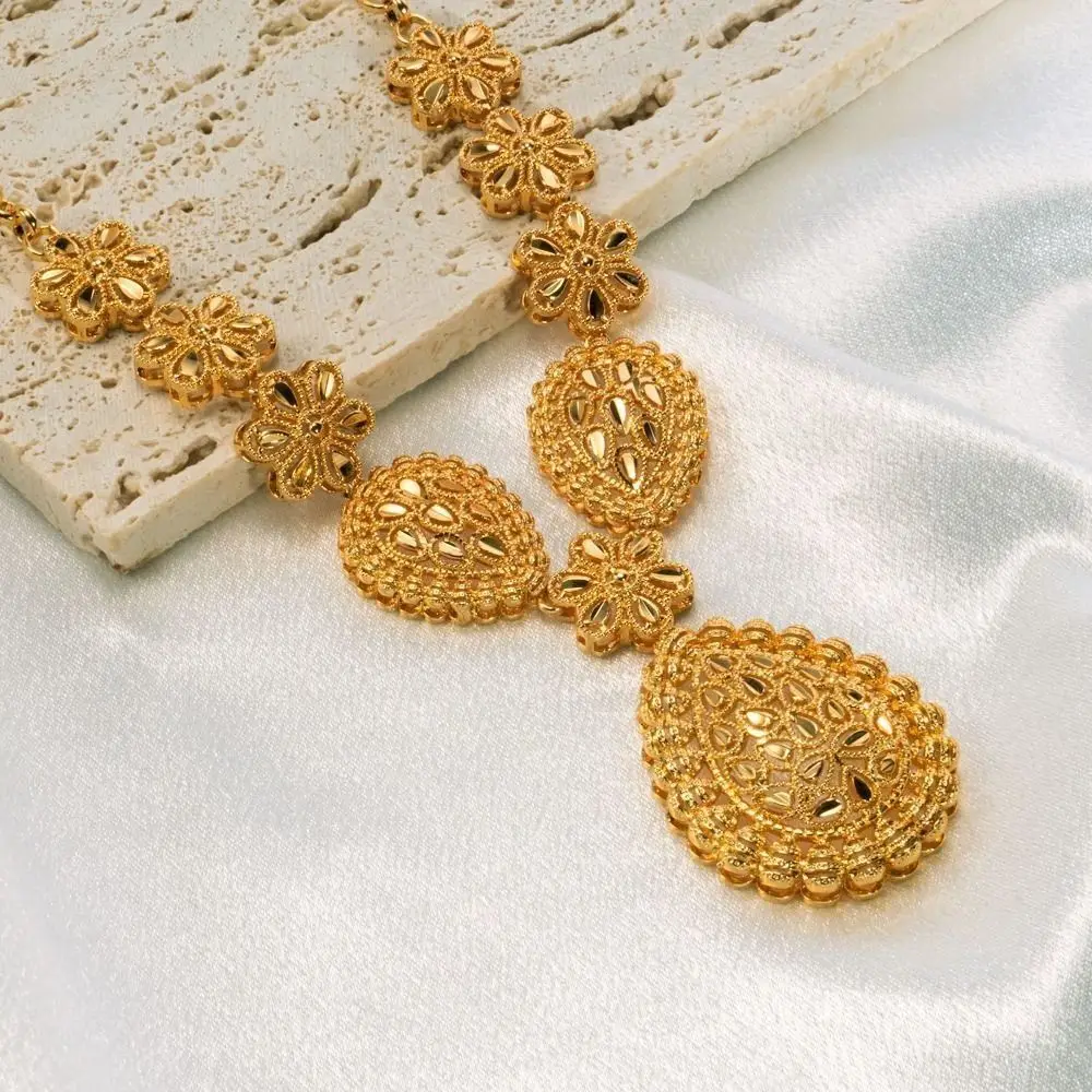 Conjuntos-de-joyas-de-Dub-i-de-oro-de-24-quilates-collar-de-Color ...