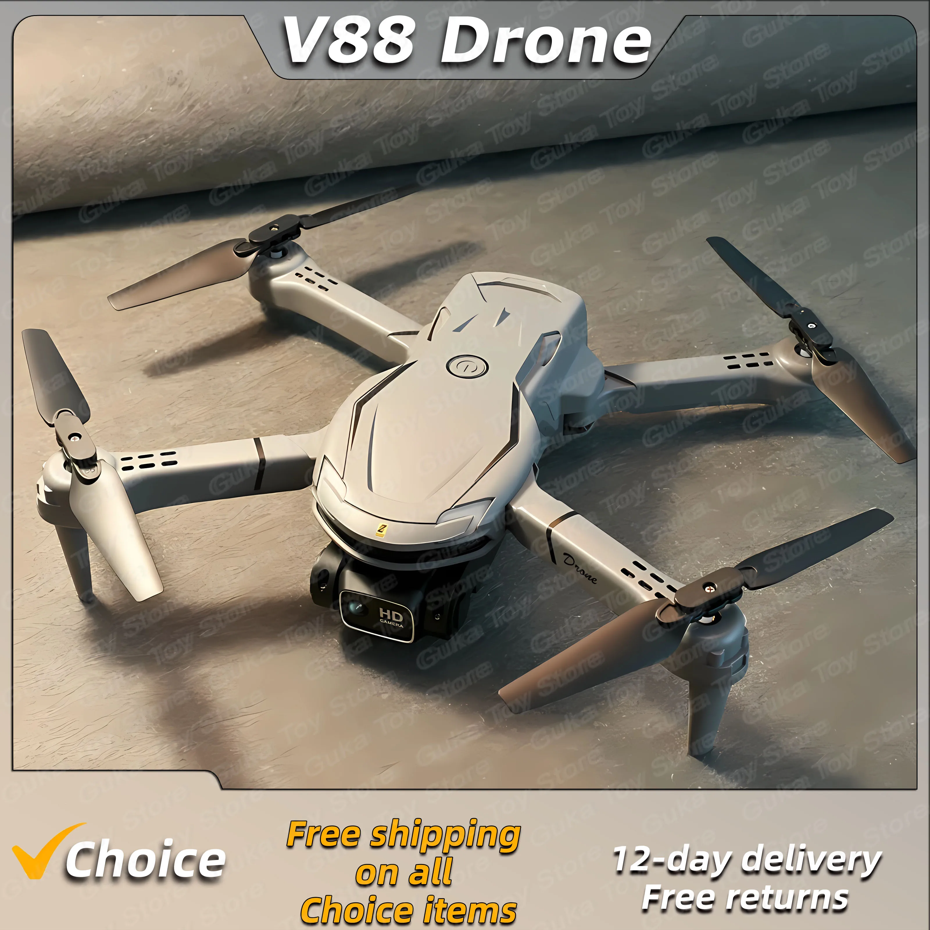 Mini Dron V88 con cámara HD 8K 4K, cuadricóptero plegable con delantal de estacionamiento ...