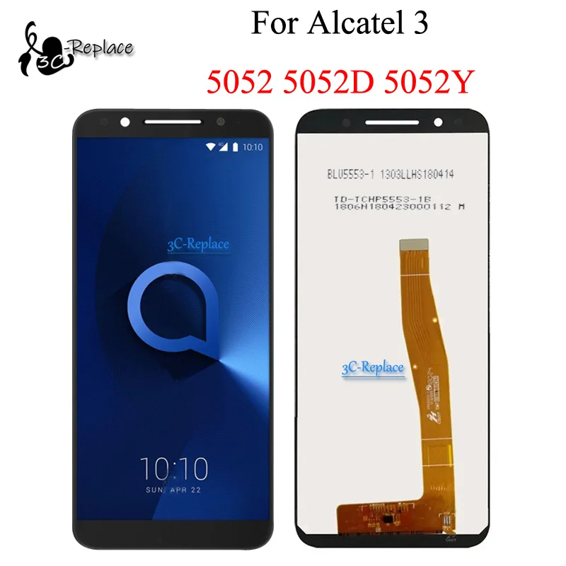Black-5-5inch-For-Alcatel-3-5052-5052D-5052Y-LCD-Display-Touch-Screen-Digitizer-Assembly ...