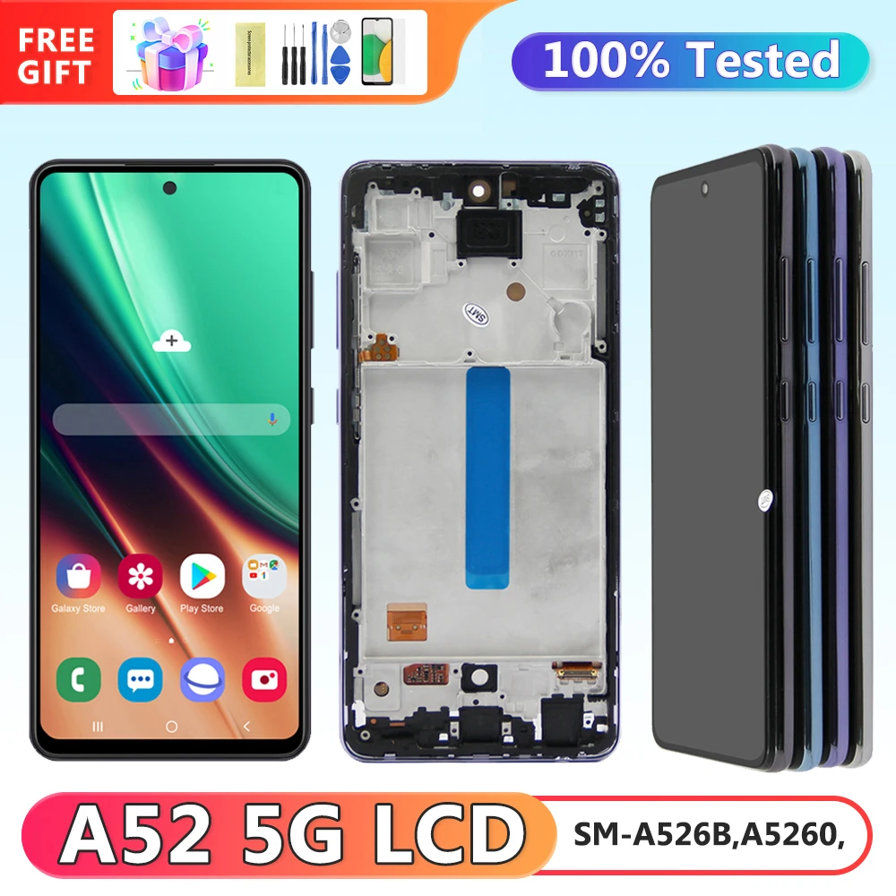 tft 6.5" Display for Samsung Galaxy A52 5G Lcd Display Digital Touch ...