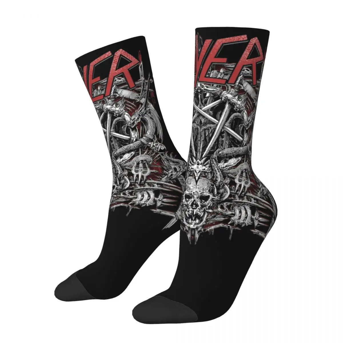 Casual-1980s-Metal-Band-Slayer-Trash-Metal-Sports-Socks-Polyester-Long ...