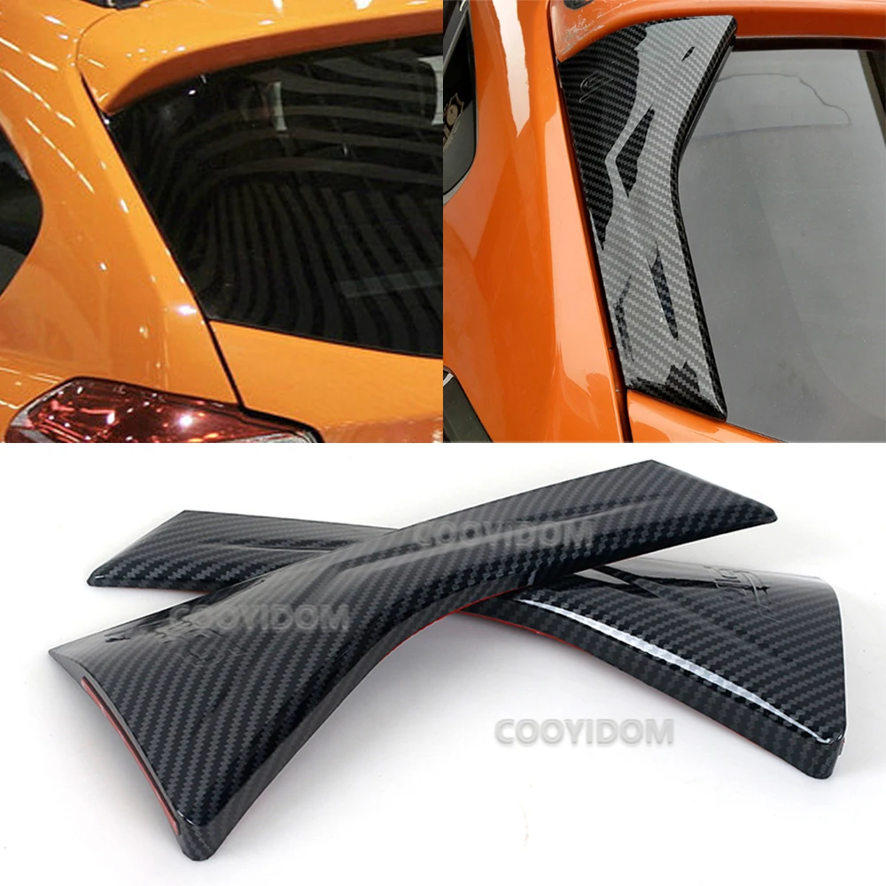Car-Both-Side-Rear-Window-Spoiler-Triangle-Cover-Sticker-Trim-ABS ...
