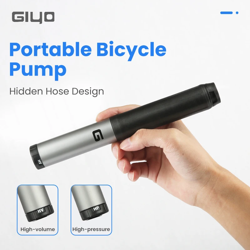 GIYO Porteble Bicycle Air Pump 120psi Schrader Presta Valve MTB Road ...