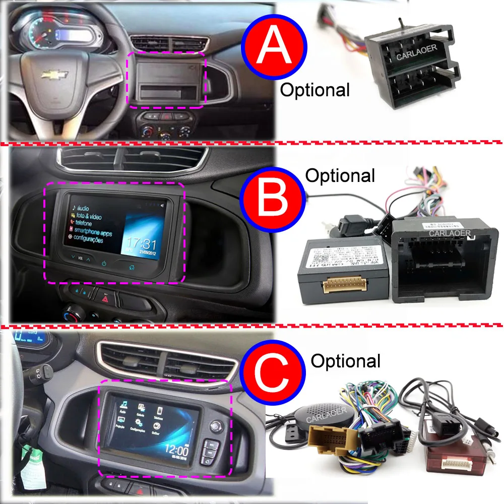 Car Android Power Cable For Chevrolet Onix 2012-2016- 2019 Multimedia ...