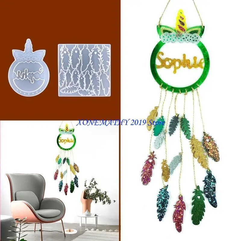 F42F Wind Mould DIY Molds Featehr Wind Chimes Casting Silicone Resin ...